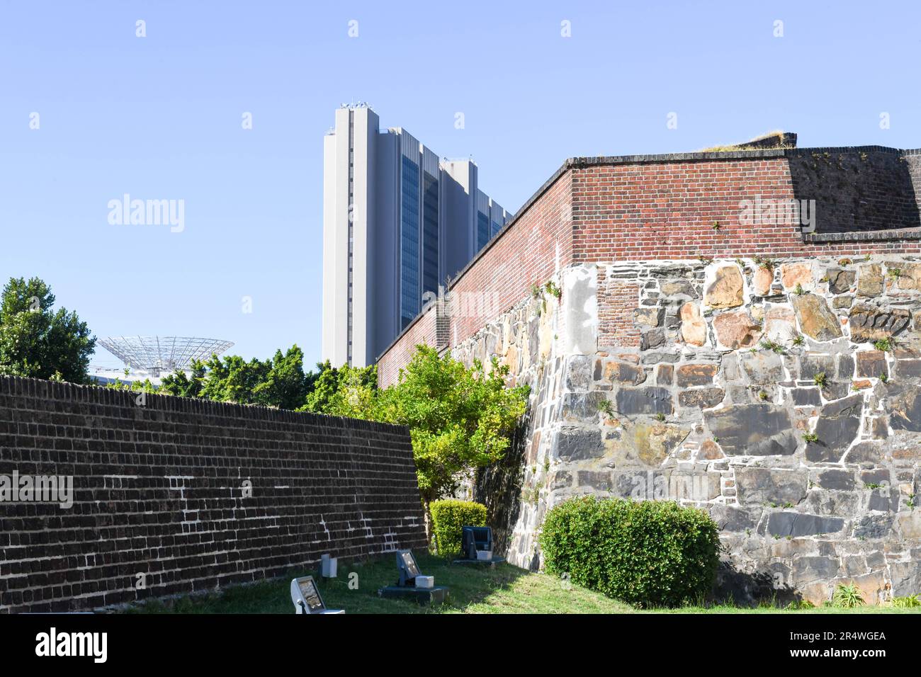 Cape Town, South Africa - 2 February 2023: Walls of Good Hope castle at ...