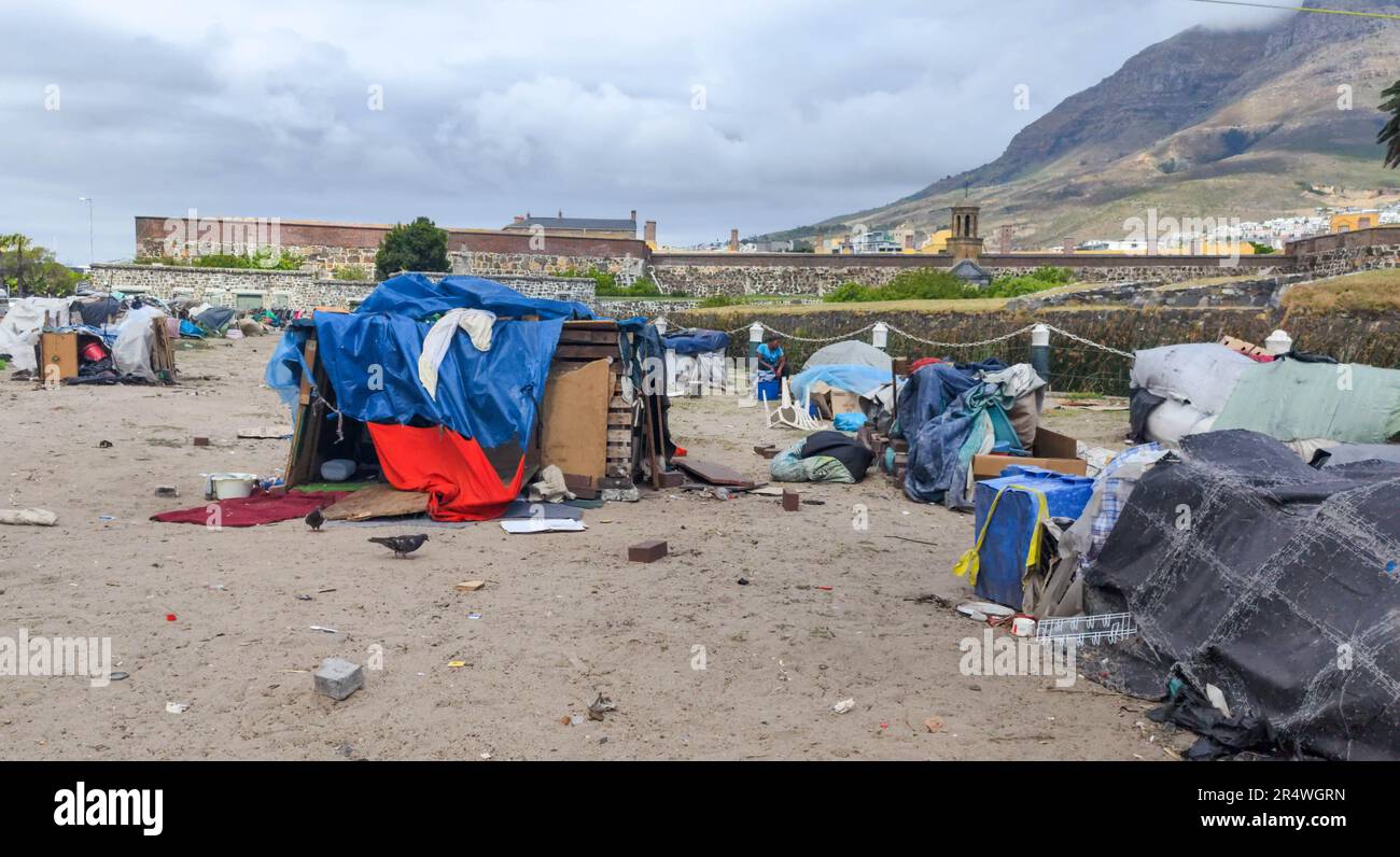 Cape Town South Africa 2 February 2023 View At Slums In Cape Town Downtown In South Africa