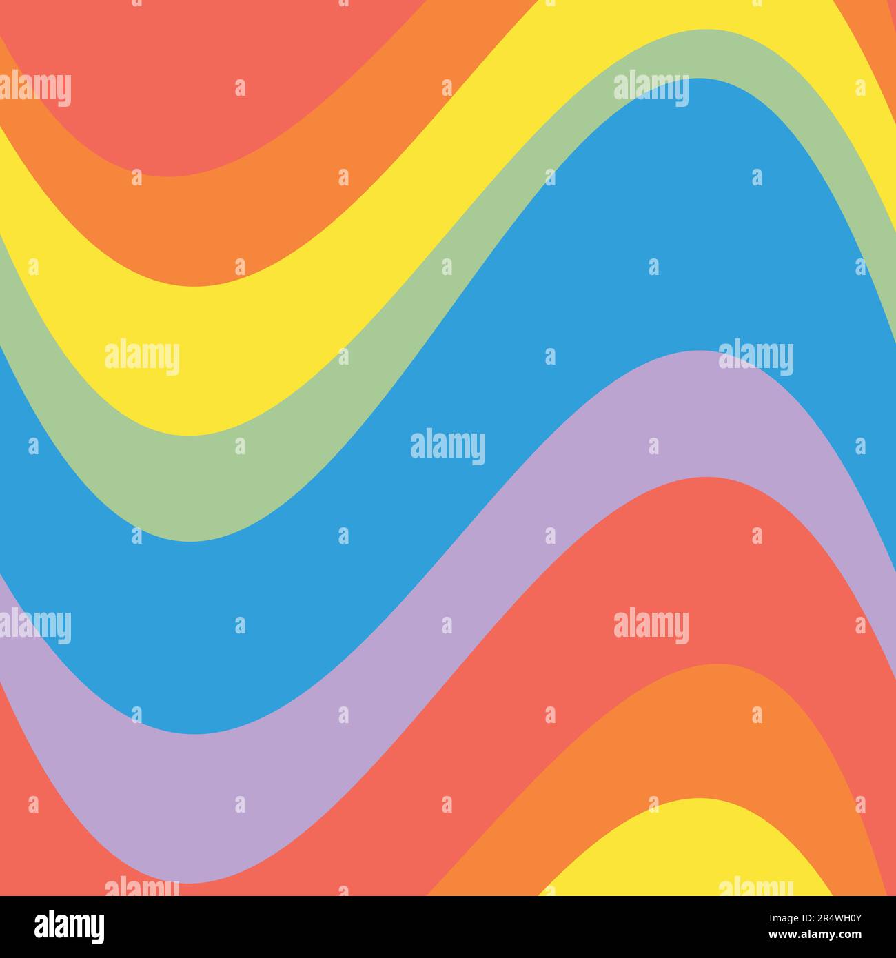 Vector Seamless Pattern Of Groovy Lgbtq Rainbow Stock Vector Image