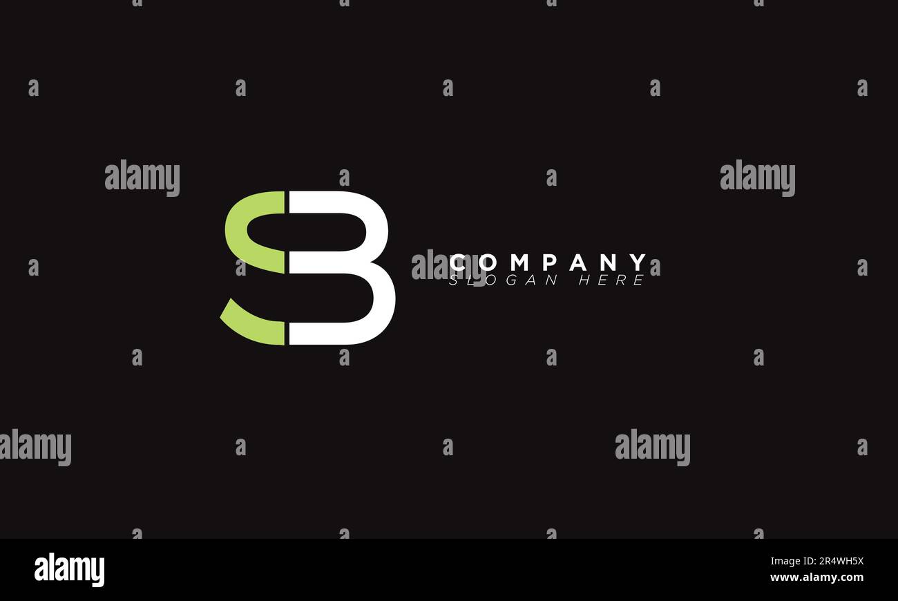 Initial letters logo bs vector vectors hi-res stock photography and ...