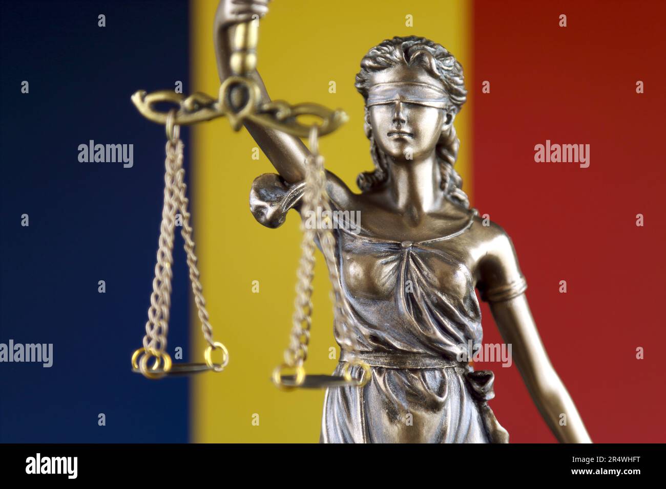 Chad flag with statue of lady justice hi-res stock photography and ...