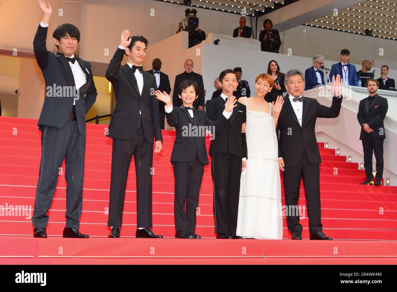 Cast members of the film 'Monster': Eita Nagayama, Hinata Hiiragi, Soya Kurokawa, Sakura Ando ...