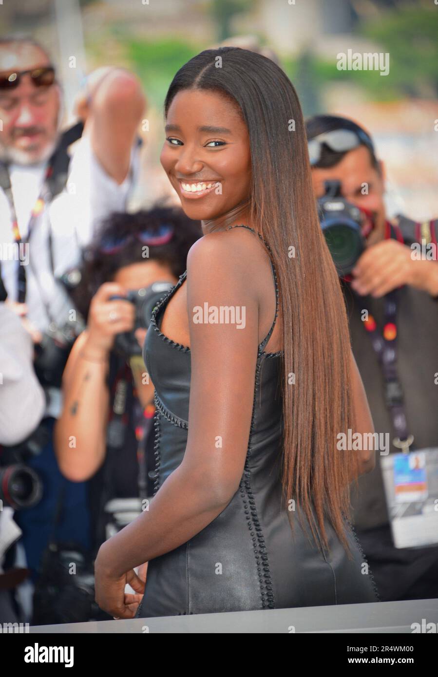 Karidja Touré (dress by Givenchy) Photocall of Cinef and Courts ...