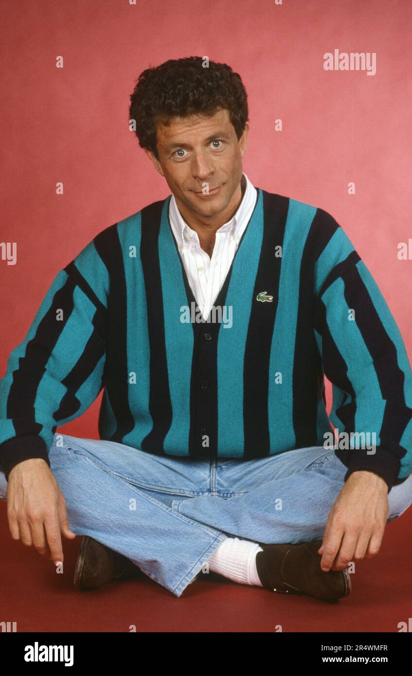 Studio portrait of French animator and actor Georges Beller, circa 1987 ...