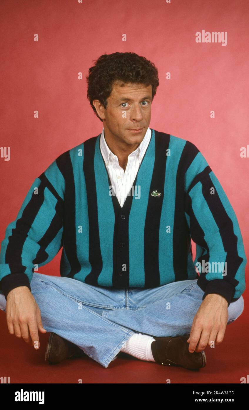 Studio portrait of French animator and actor Georges Beller, circa 1987 ...