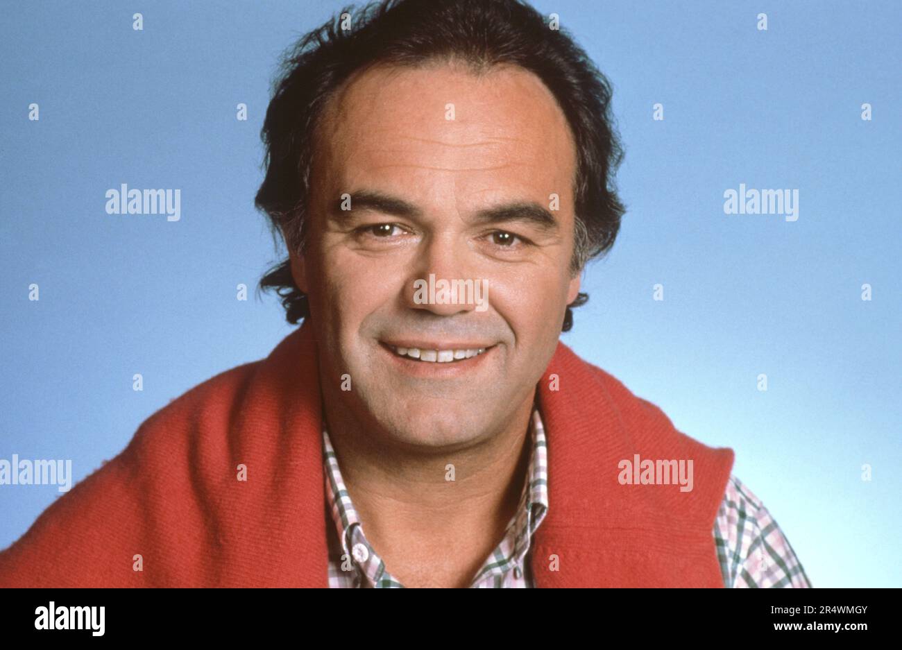 Studio portrait of French television presenter Laurent Cabrol in 1988 ...