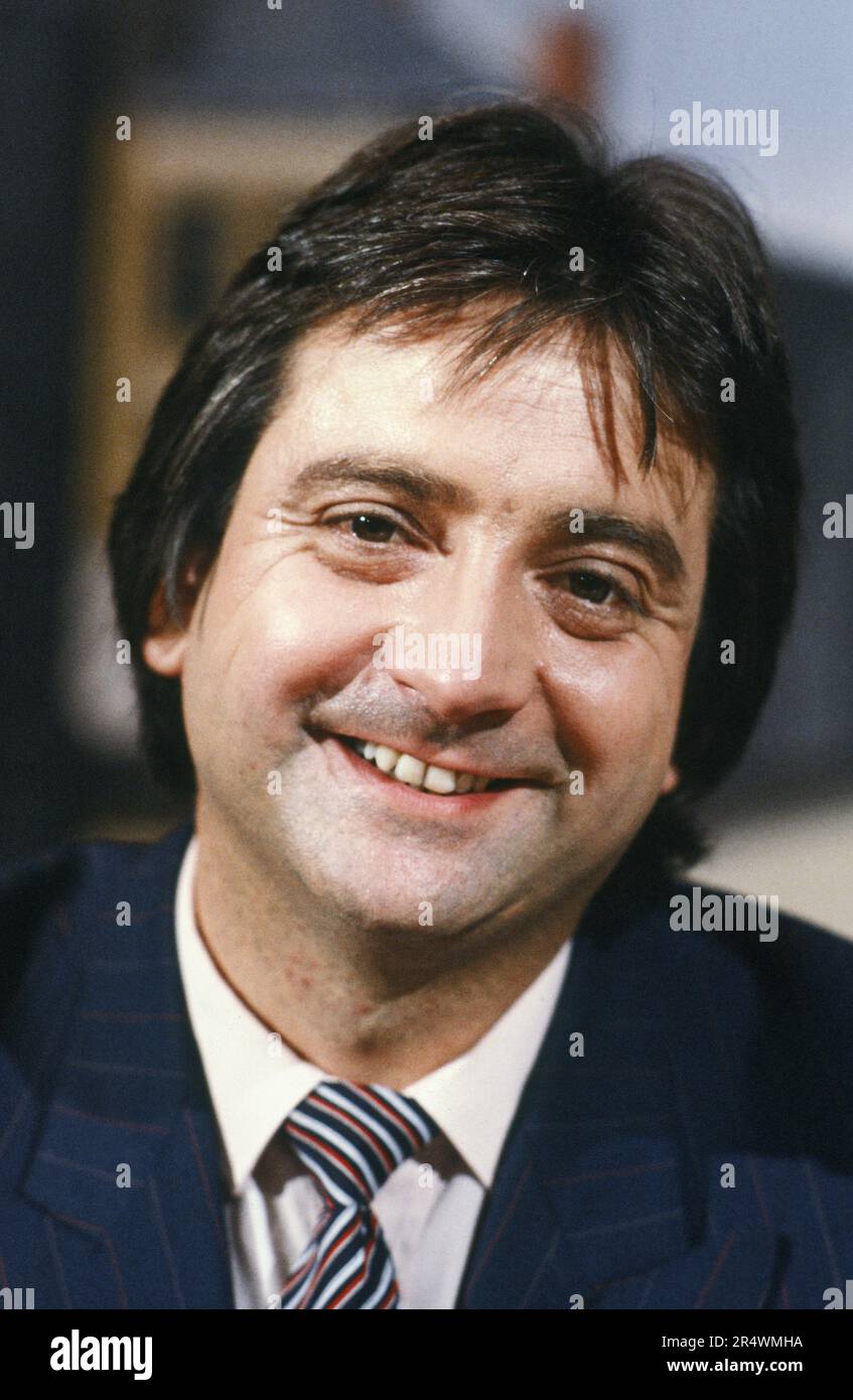 Portrait of French television host Jean-Pierre Descombes, circa 1985 ...
