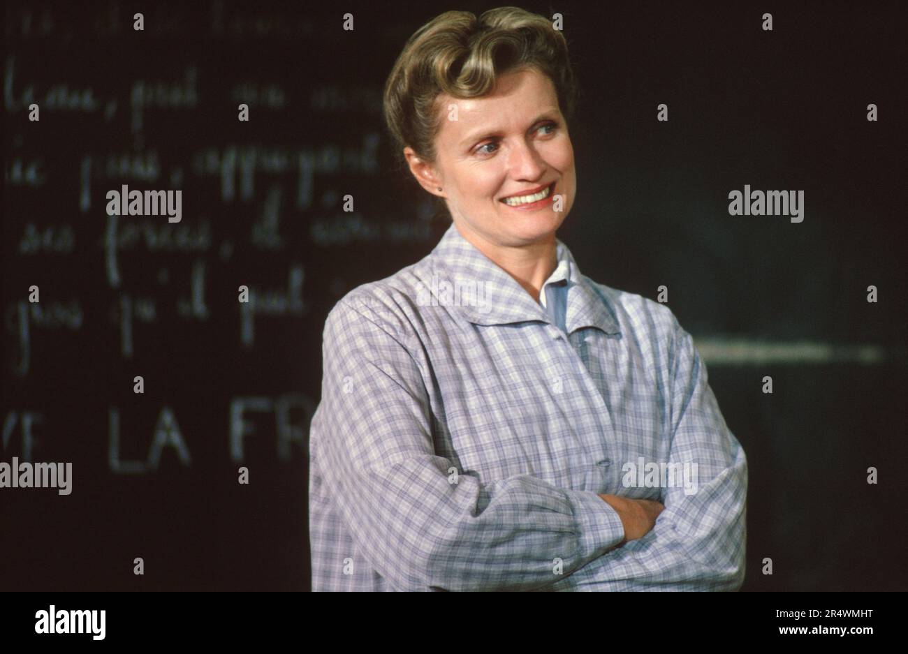 Marie-Christine Barrault on the set of the TV mini-series 'Marie Curie ...