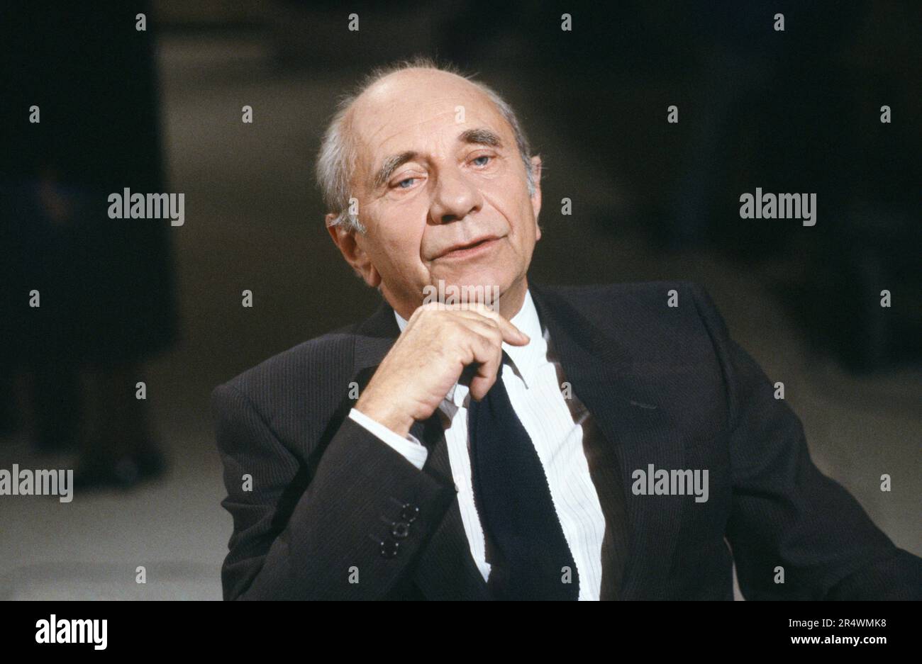 The French academic Georges Duby, guest on the literary television ...