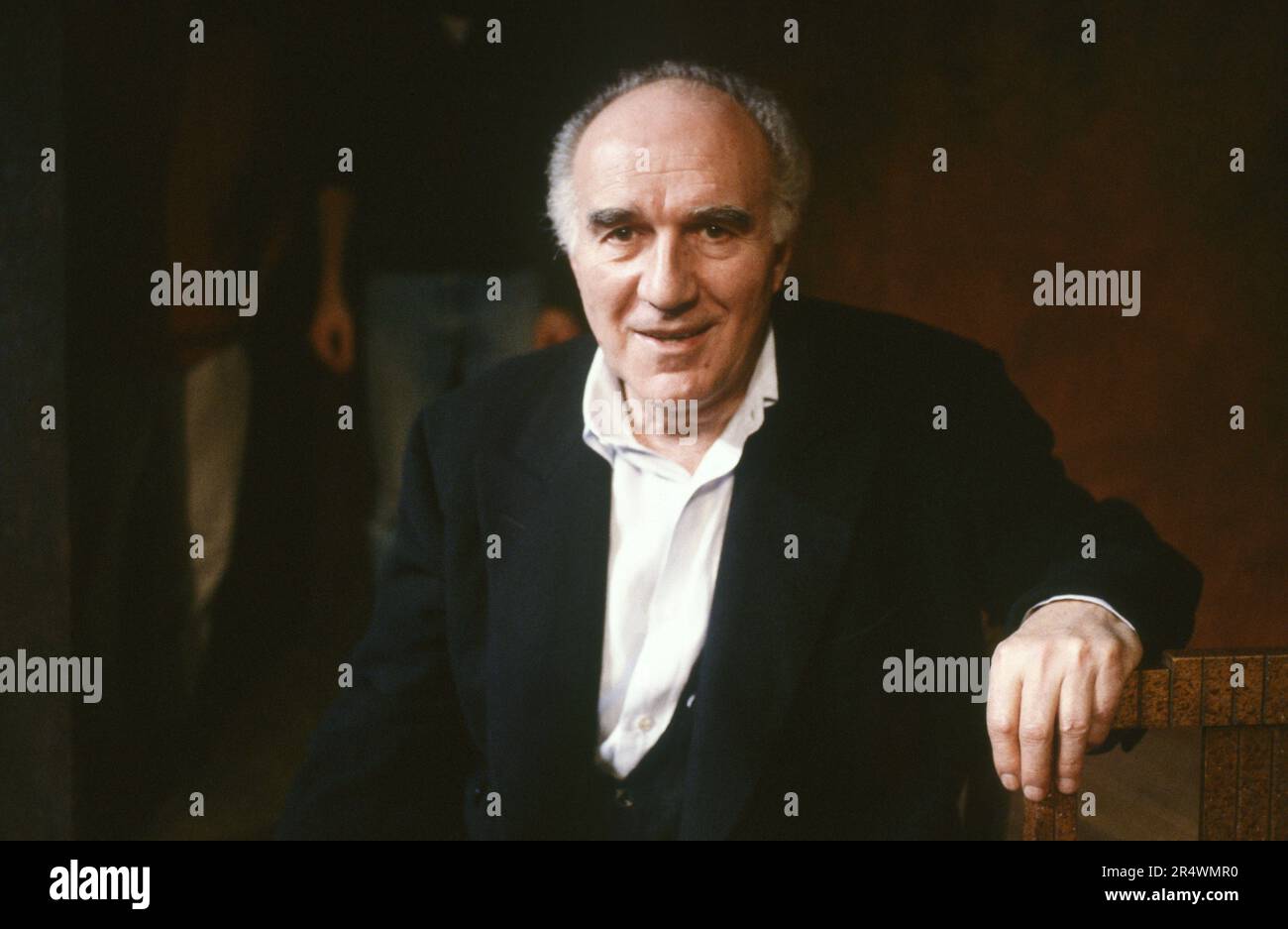Portrait of Michel Piccoli during the production of "Une vie de théâtre ...