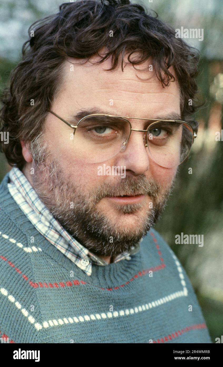 Portrait of the French actor Maurice Risch at home circa 1988 Stock ...