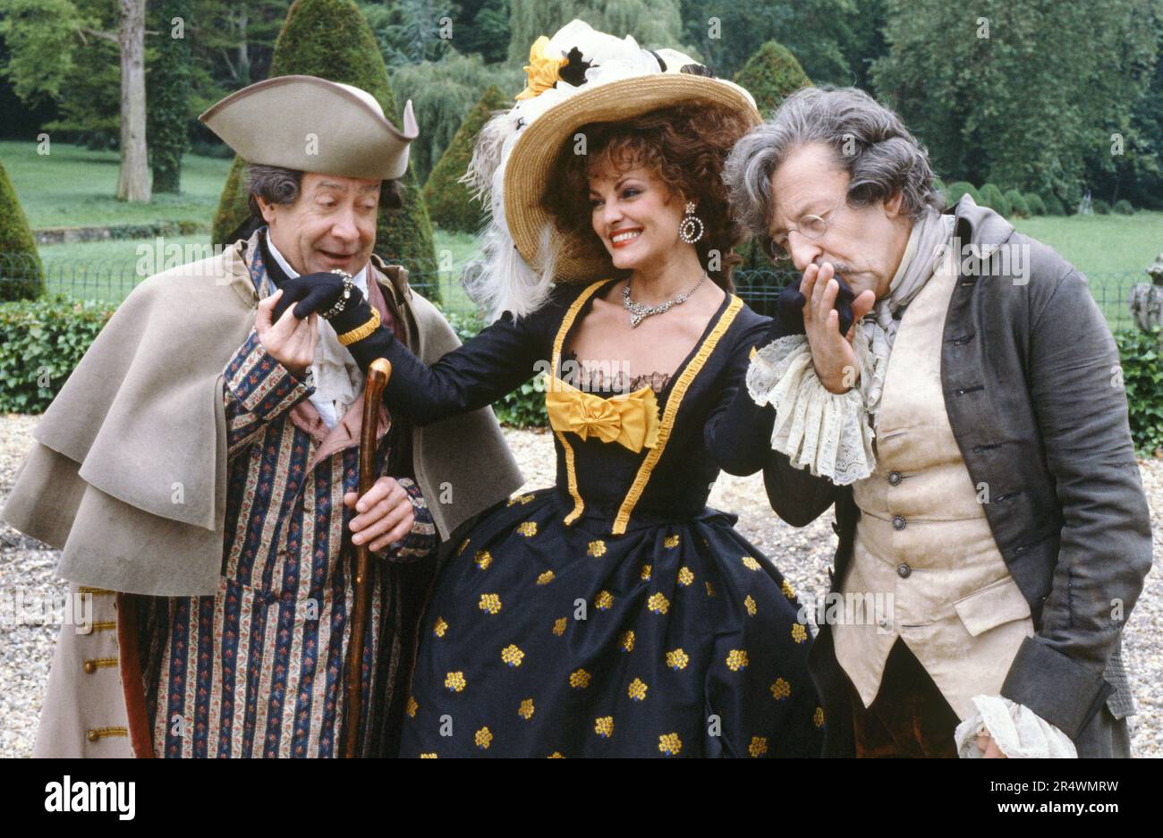 Pierre Olaf, Catherine Rouvel and Henri Virlojeux on the set of the TV ...