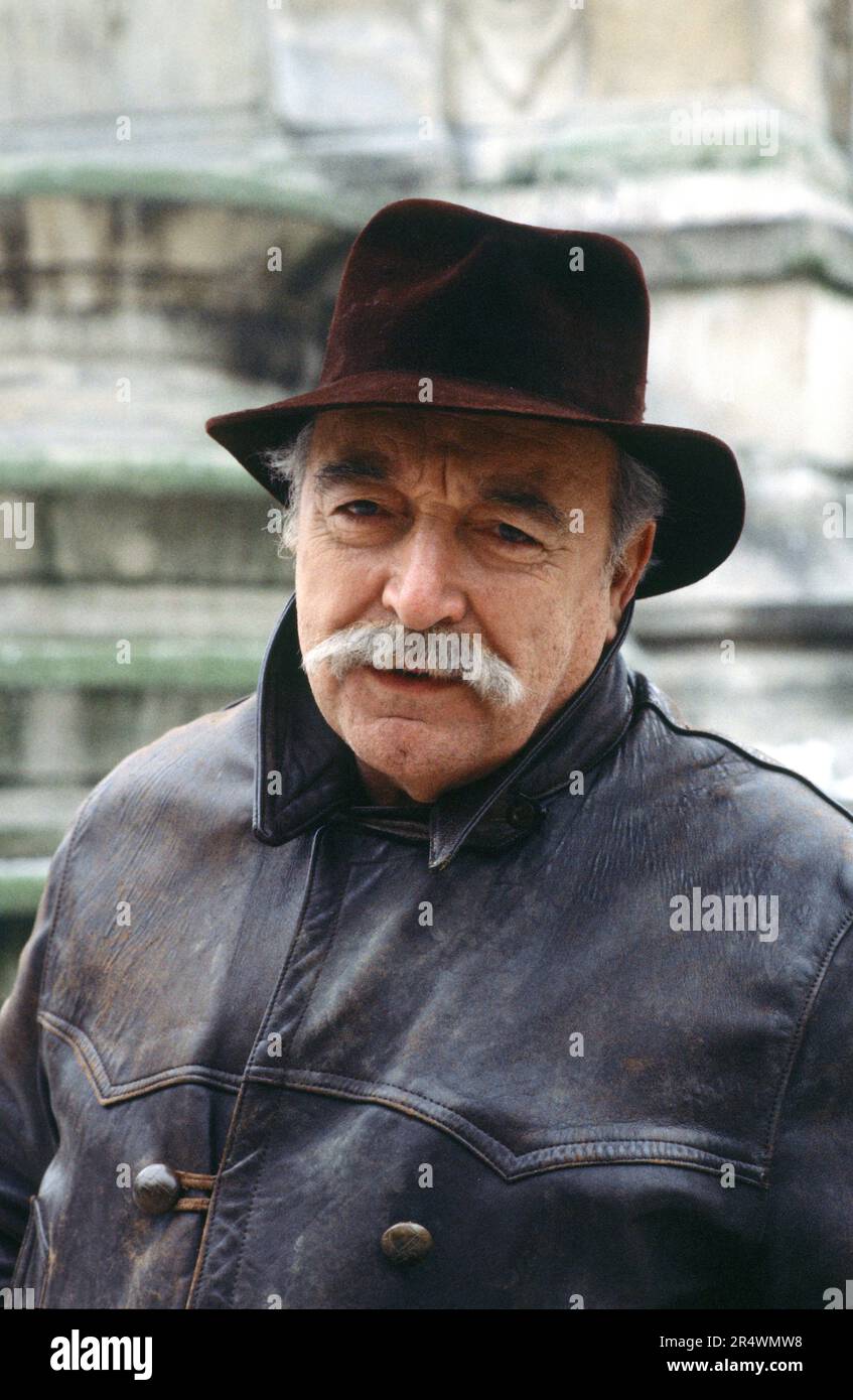 French actor Jacques Debary on the set of the series "Les Cinq ...