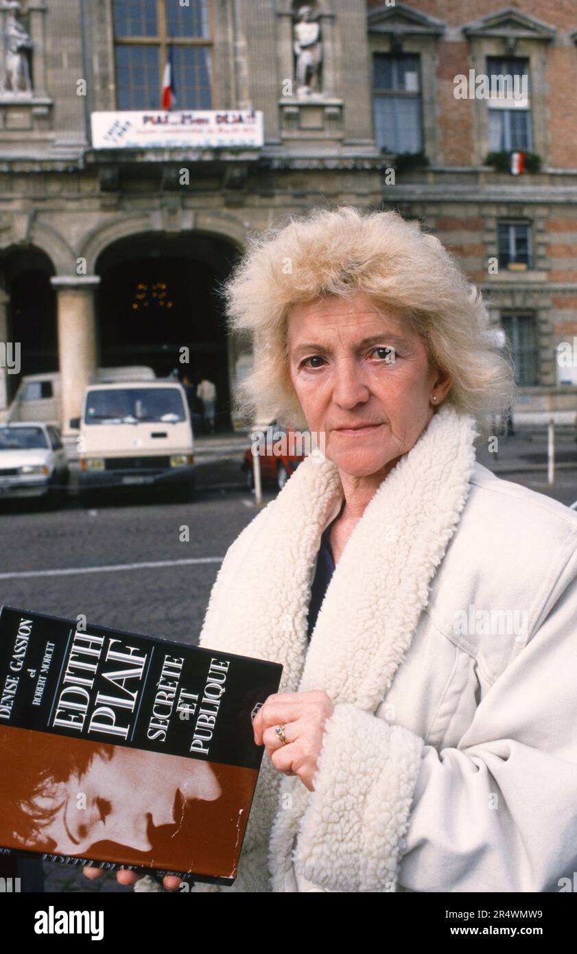 Portrait of Denise Gassion, sister of the French singer Edith Piaf, on ...