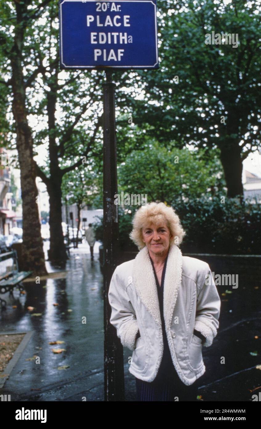 Portrait of Denise Gassion, sister of the French singer Edith Piaf, on ...