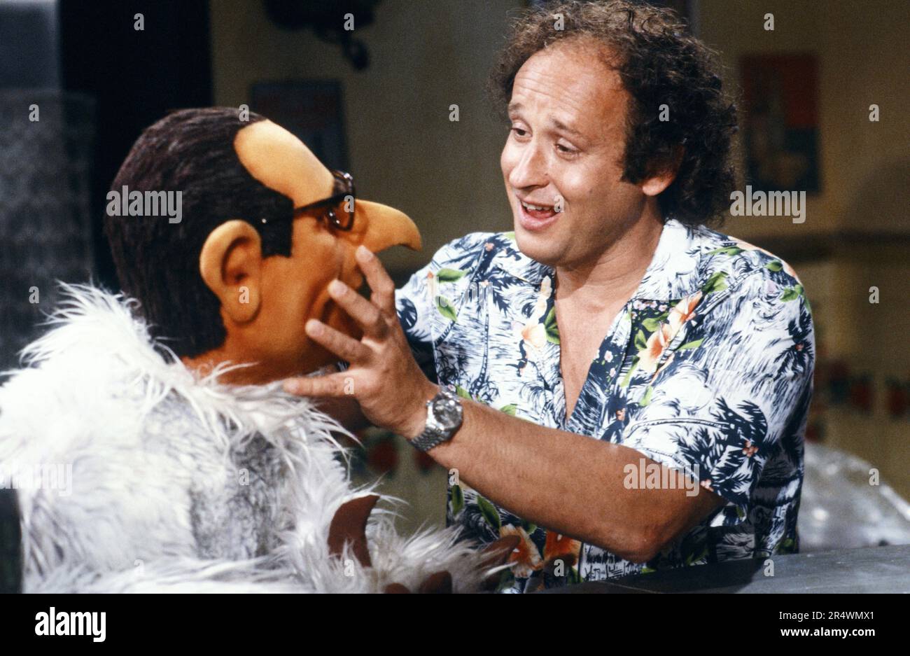 French singer Michel Jonasz in a sketch of the Bébête Show, for the ...