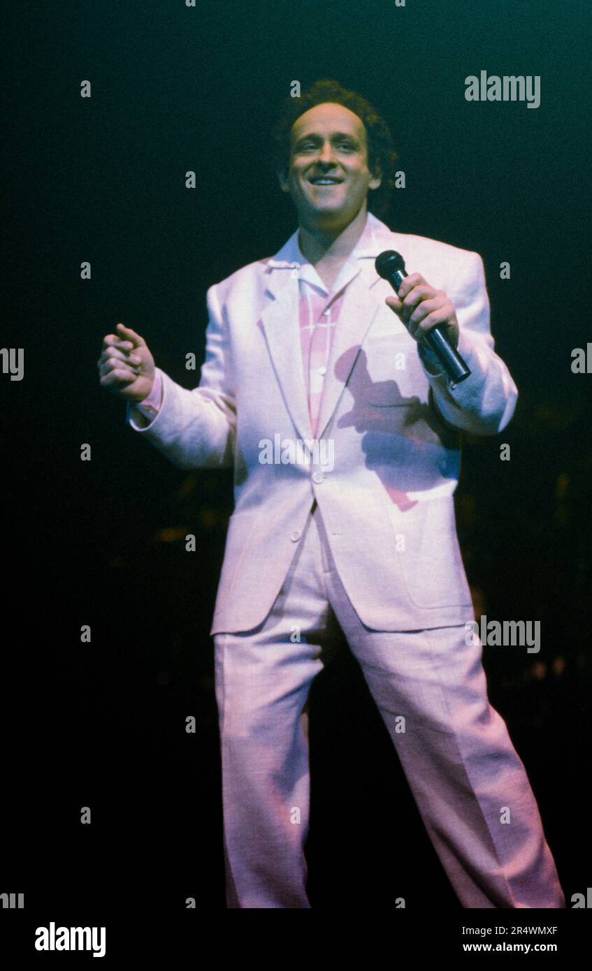 French singer Michel Jonasz on stage at the Olympia in Paris, 30 ...