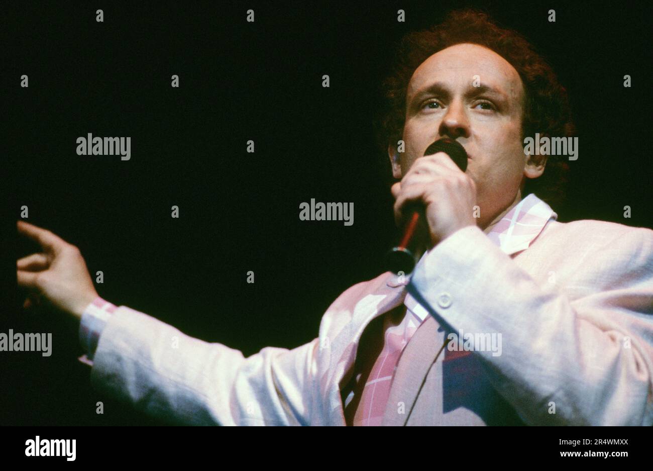 French singer Michel Jonasz on stage at the Olympia in Paris, 30 ...