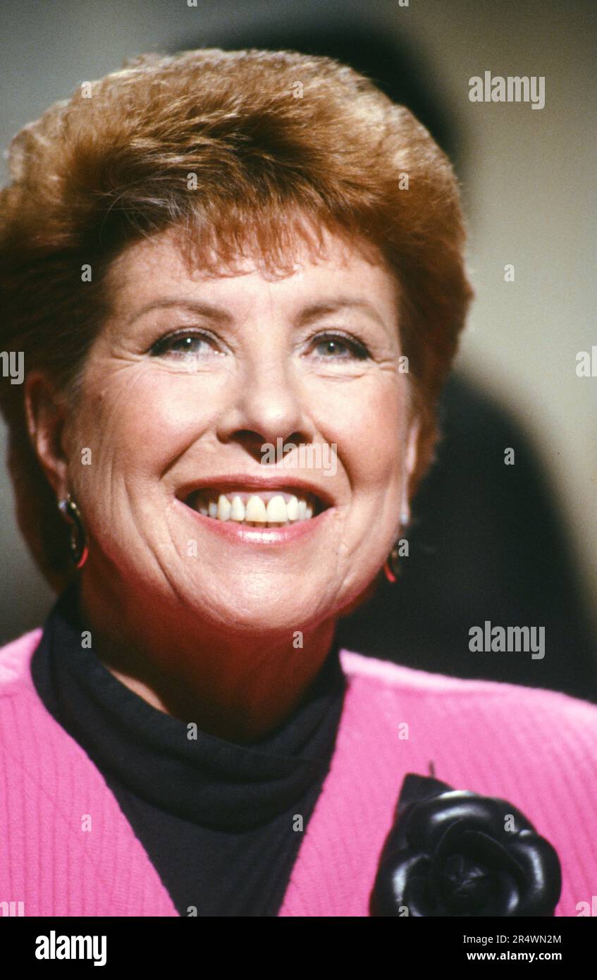 French journalist and writer Christiane Collange on the set of the ...