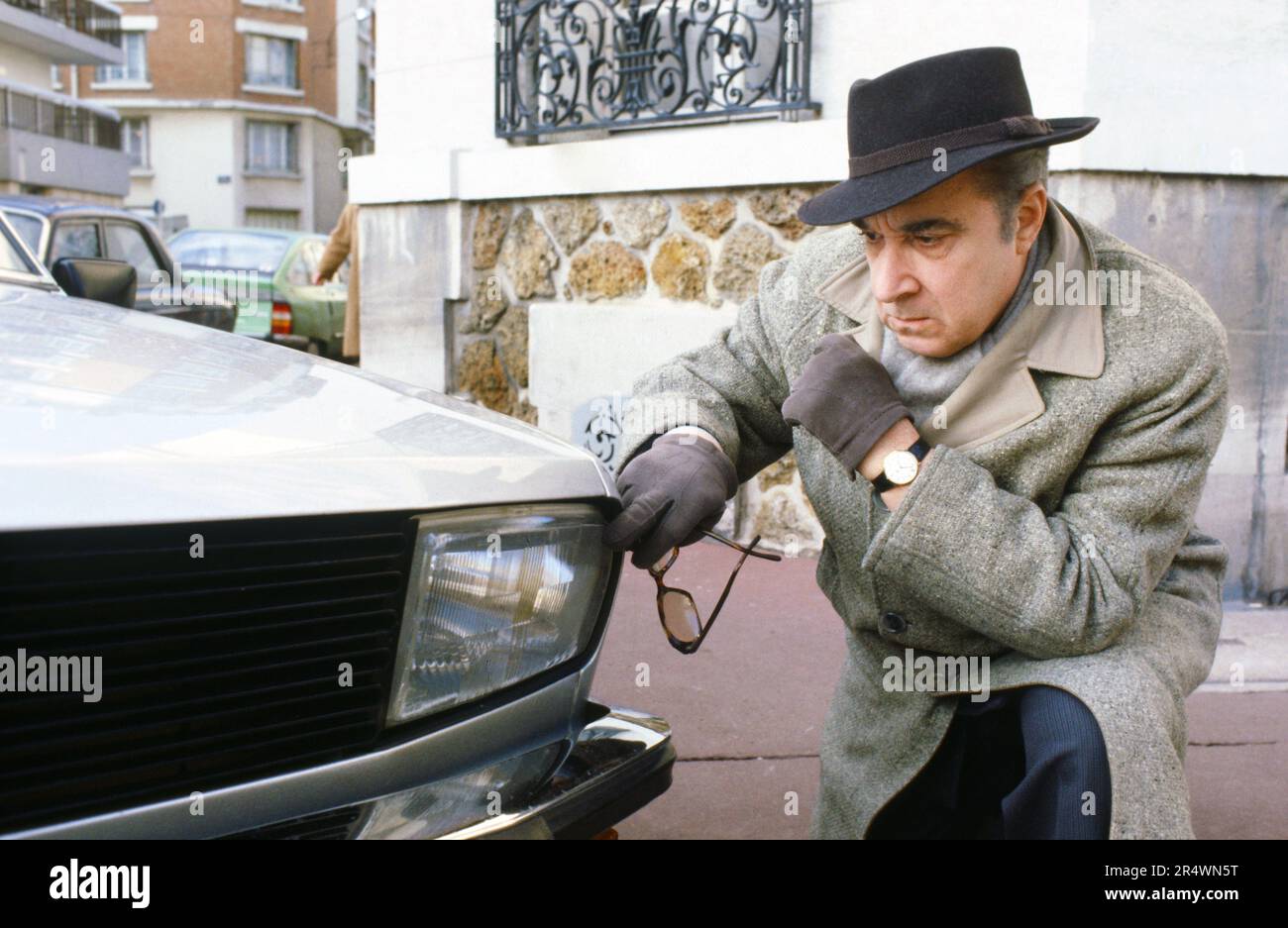 Actor Jacques Morel playing the role of Juge Fontanes in the TV series ...