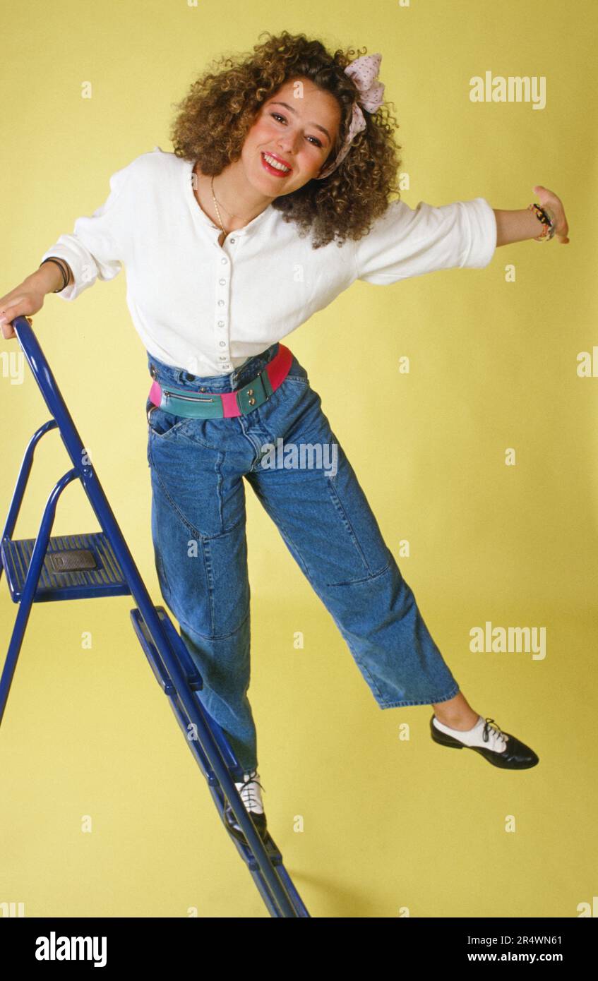French actress Charlotte Kady. Studio portrait shot in June 1987. Photo ...