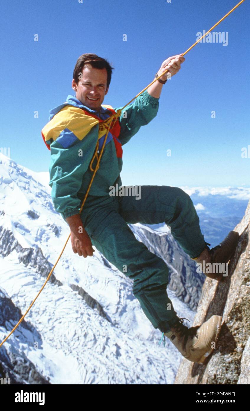 Didier Régnier, presenter of adventure television programmes (Antenne 2 ...