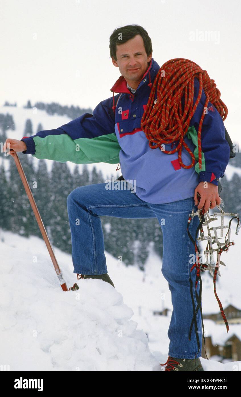 Didier Régnier, presenter of adventure television programmes (Antenne 2 ...