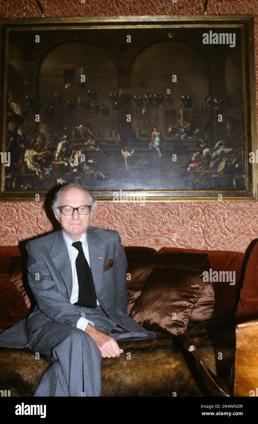 Portrait of Maurice Rheims, art historian and French academician, at ...