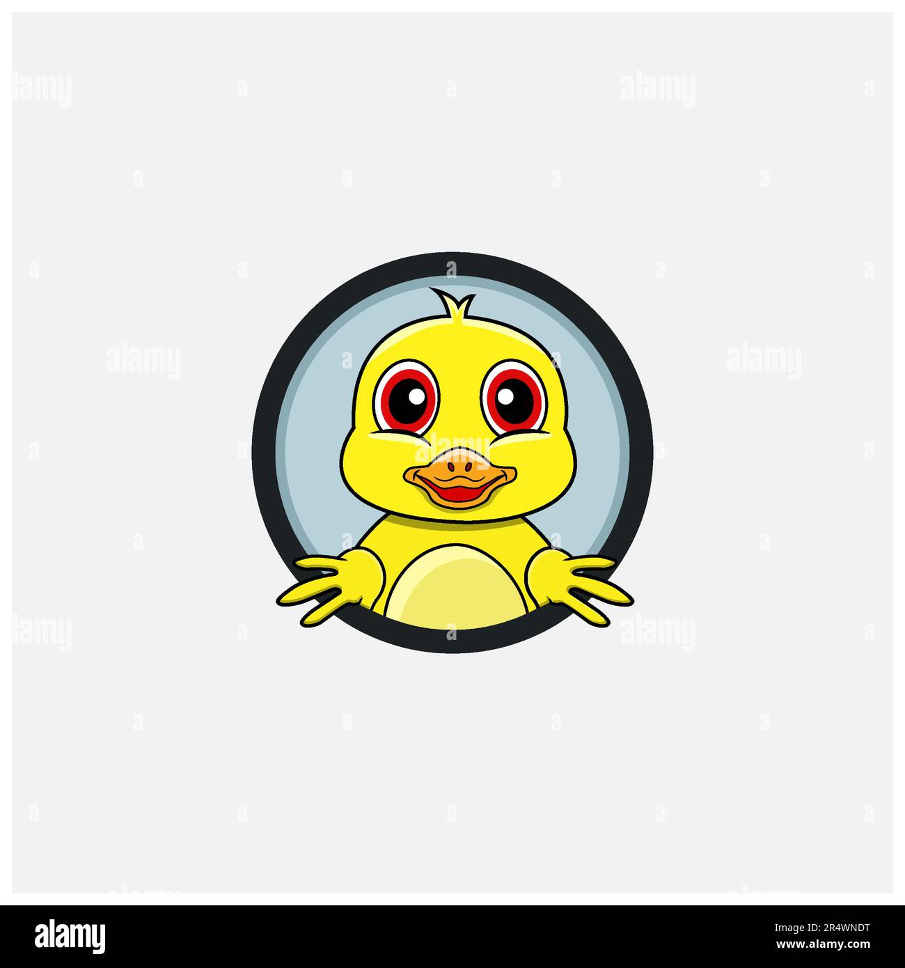 Funny Duck Head Character Design. Perfect For Logo, Label, Template and ...