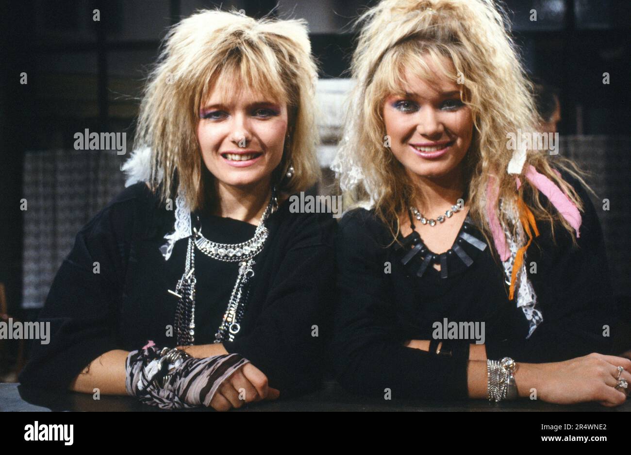 The Norwegian pop group Dollie de Luxe (Ingrid Bjornov and Benedicte ...