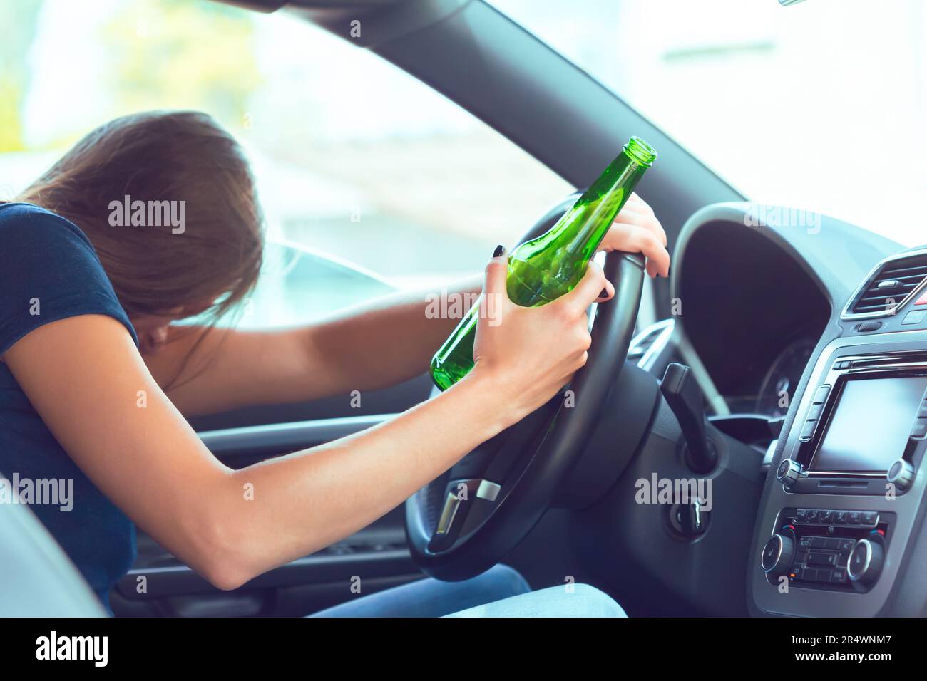 Dangerous female driver Stock Photo - Alamy