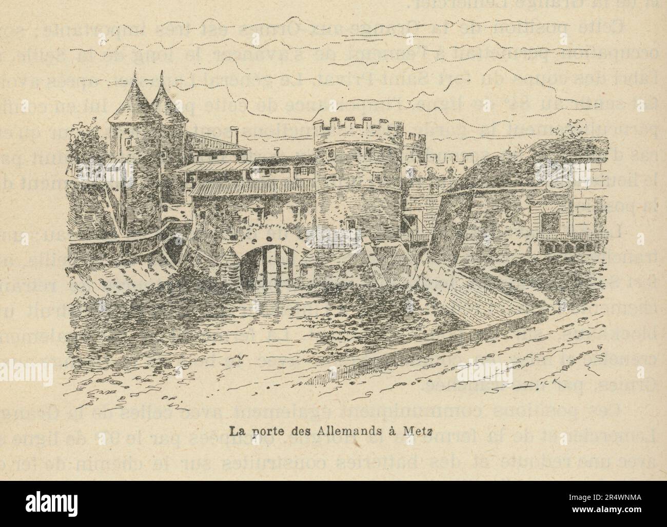 The German Gate in Metz. Illustration published in the book 'Français ...