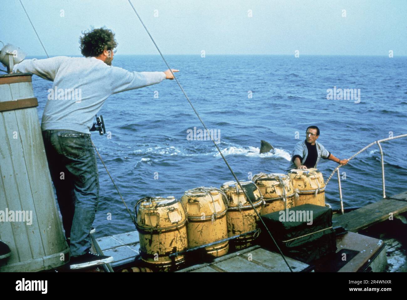 1975 usa director steven spielberg zanuck brown hi-res stock ...