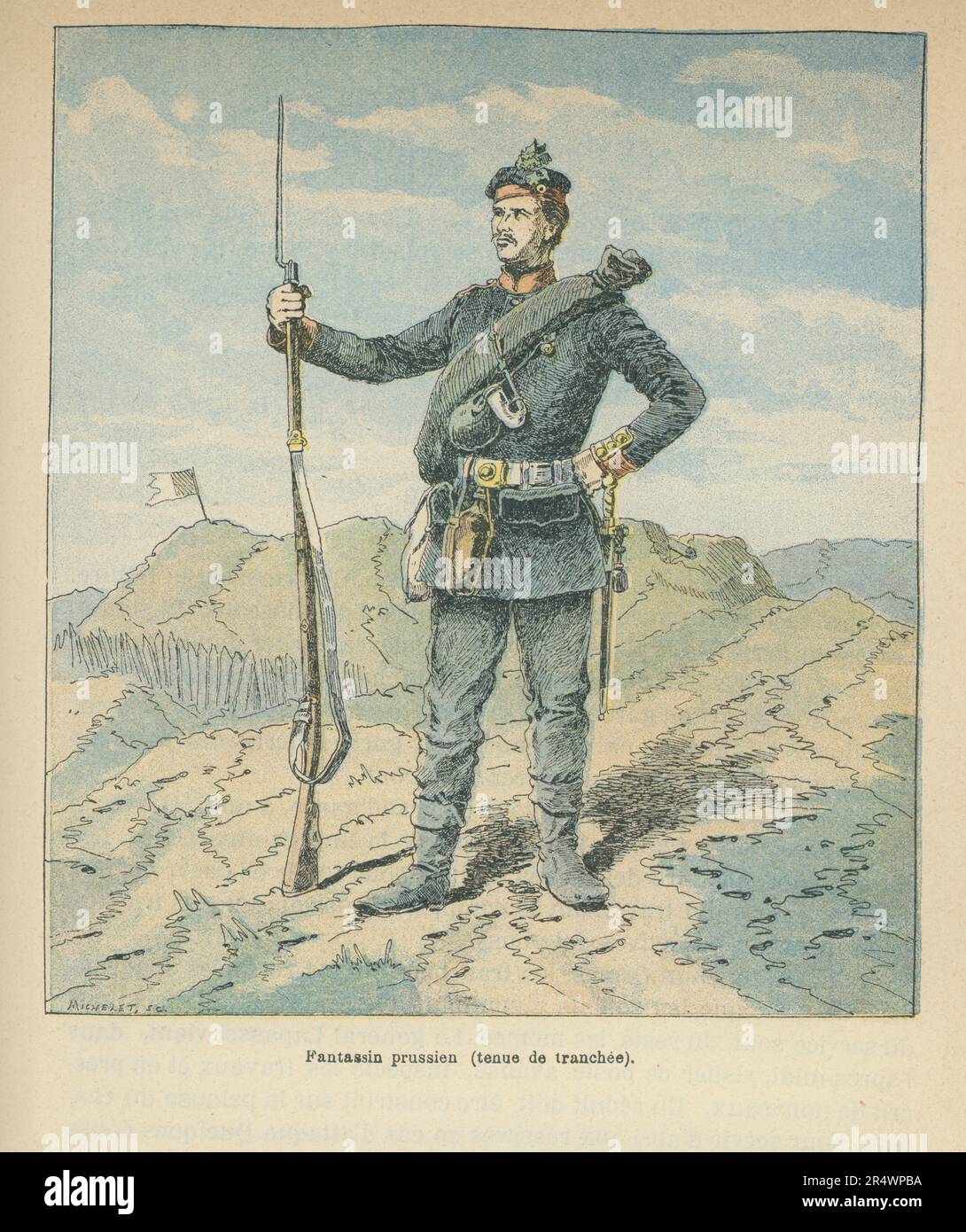 Prussian infantryman (trench outfit). Illustration published in the ...