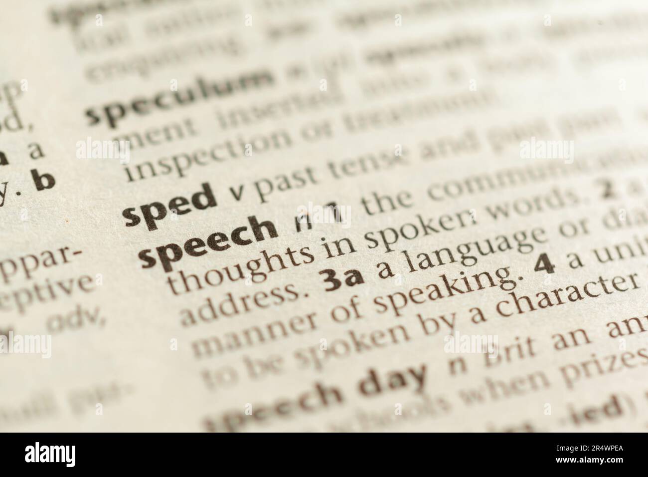 Dictionary definition of word Stock Photo - Alamy