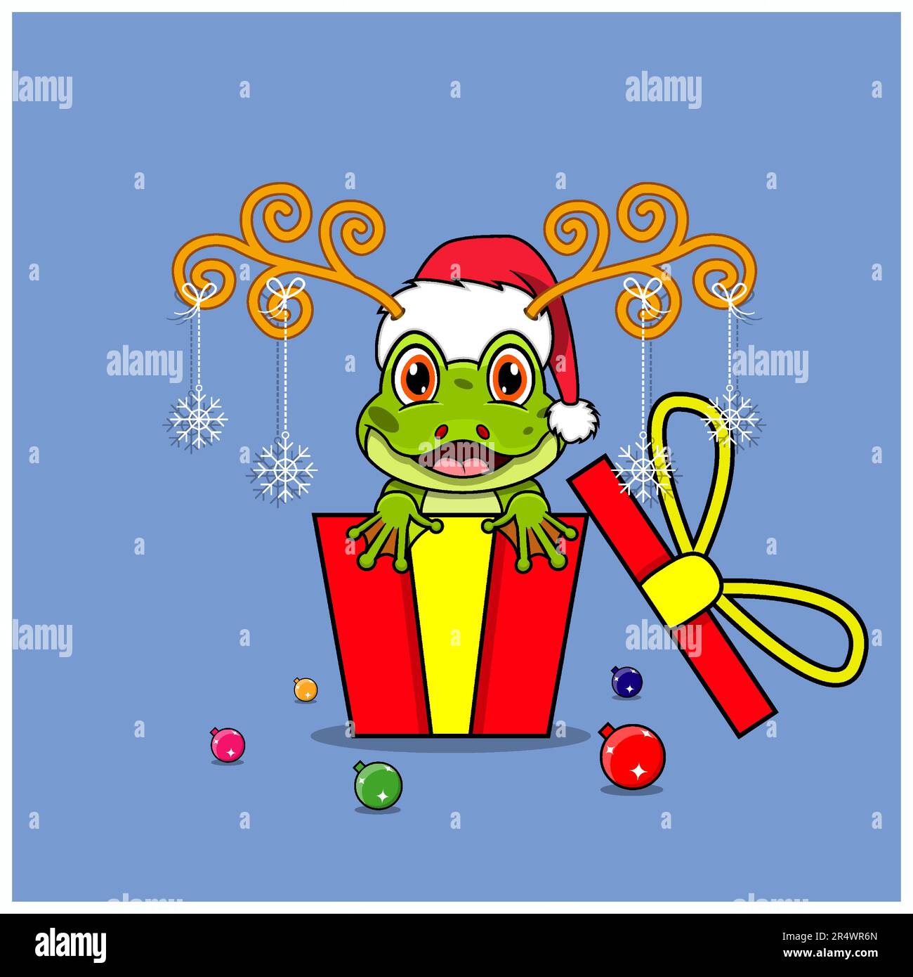 Frog on head Stock Vector Images - Alamy