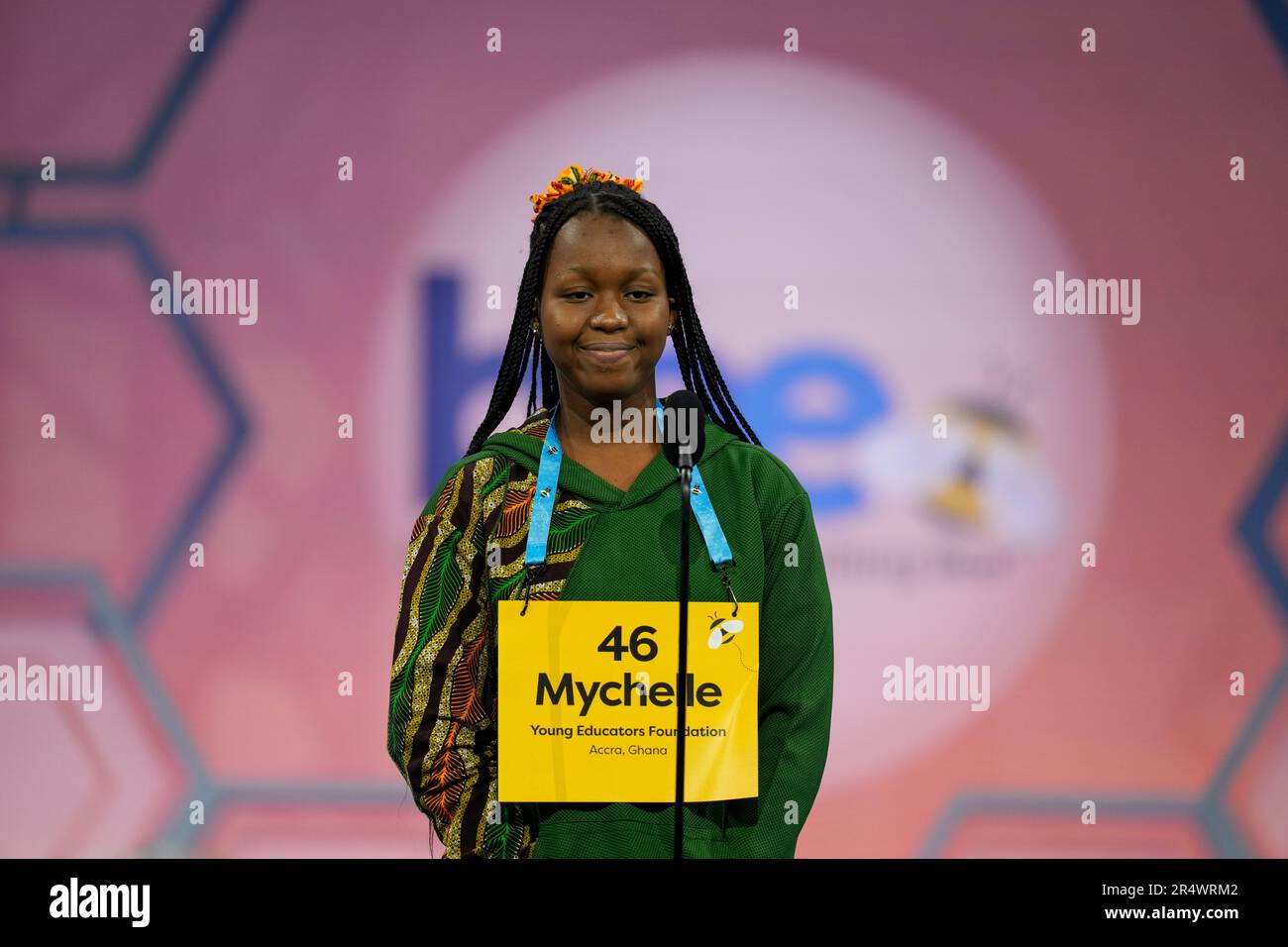 Mychelle Kumah, 13, from Accra, Ghana, competes during the Scripps ...