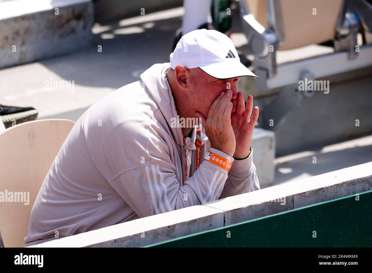 Paris, France. 30th May, 2023. Alexander Zverev sr., coach of tennis ...