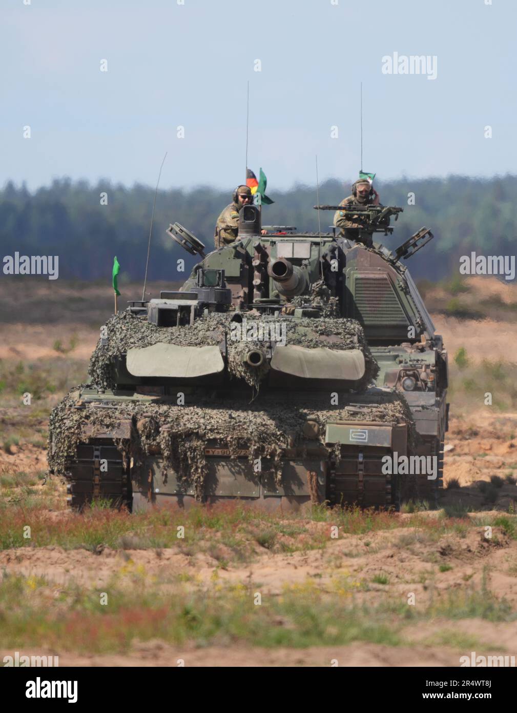 Pabrade, Lithuania. 30th May, 2023. A German Leopard 2A6 main battle ...