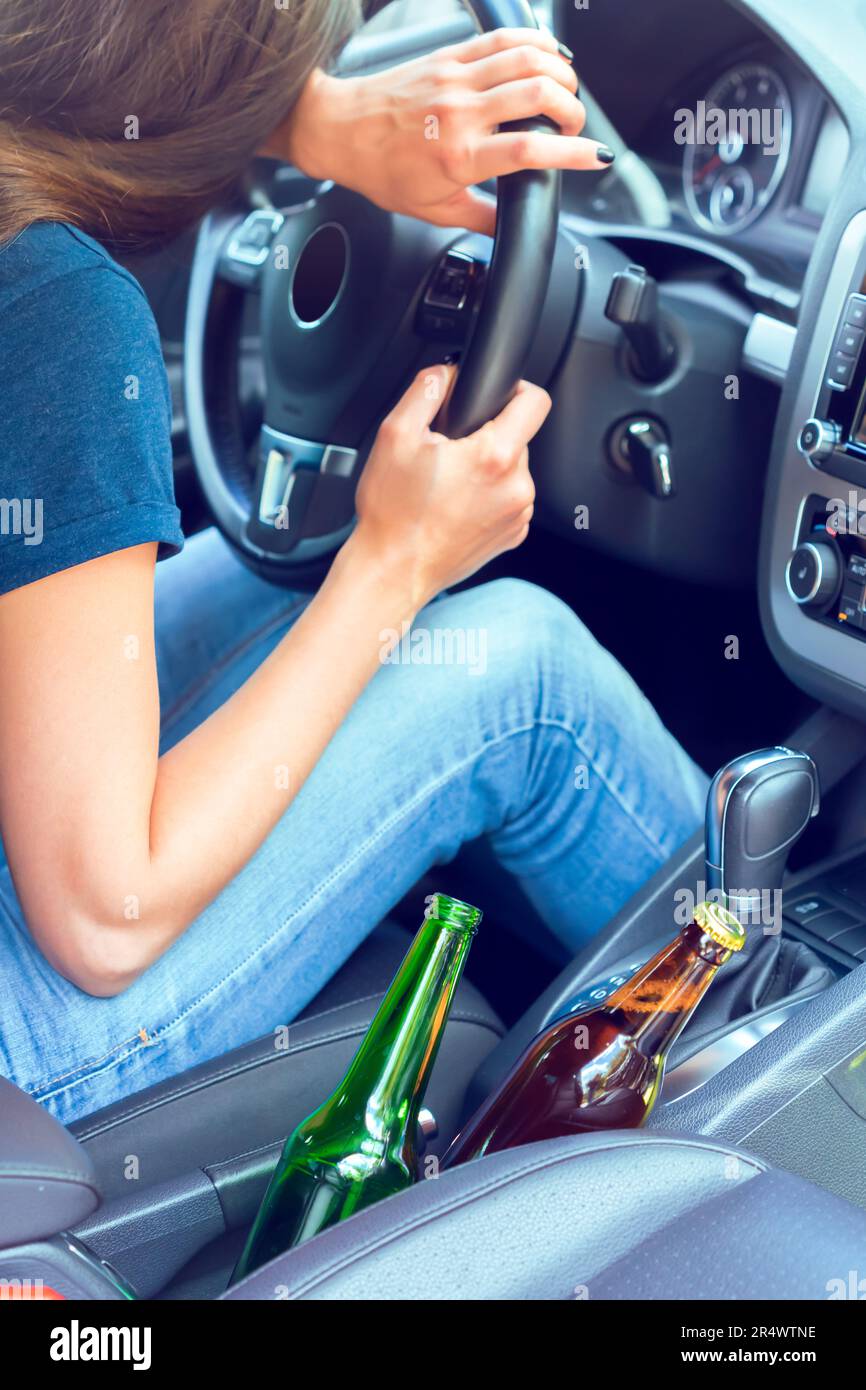 Dangerous female driver Stock Photo - Alamy