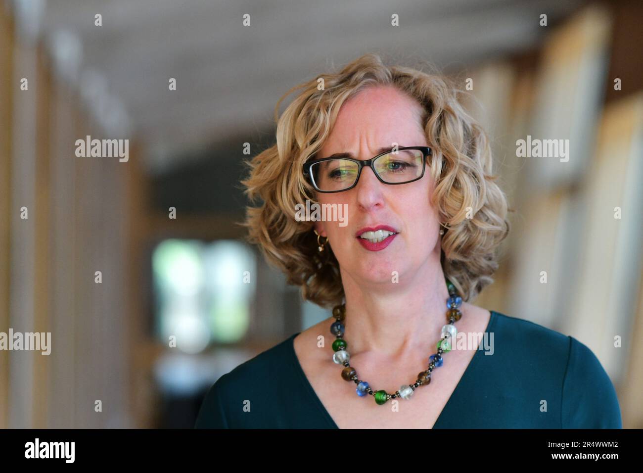 Edinburgh Scotland, UK 30 May 2023. Lorna Slater makes a statement on ...