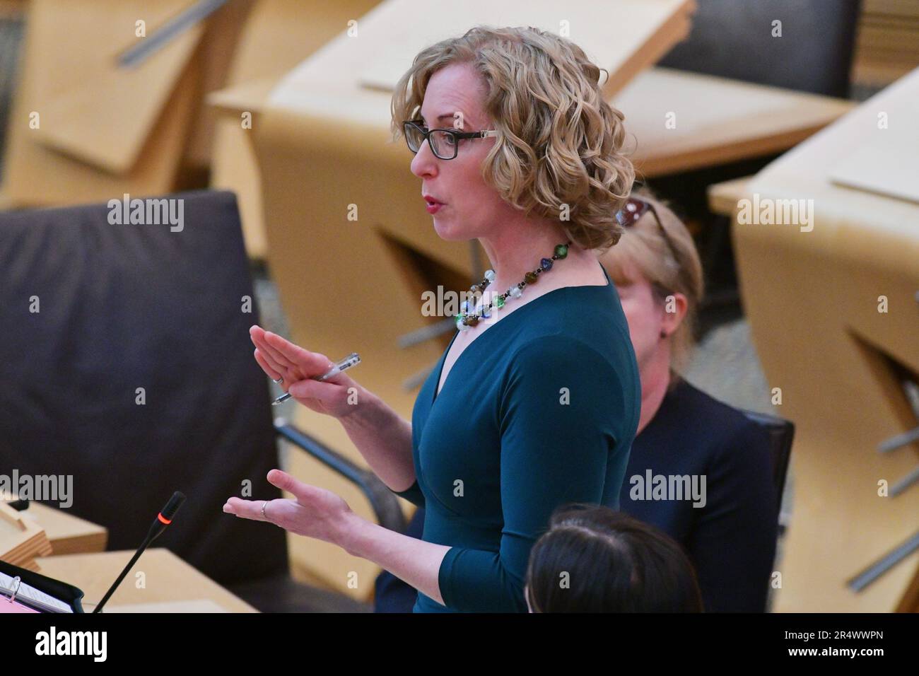 Edinburgh Scotland, UK 30 May 2023. Lorna Slater makes a statement on ...