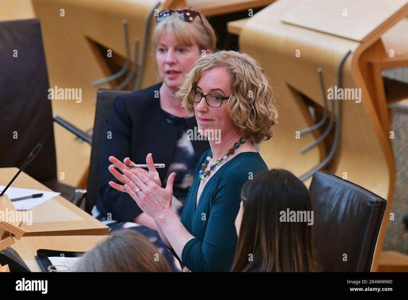 Edinburgh Scotland, UK 30 May 2023. Lorna Slater makes a statement on ...