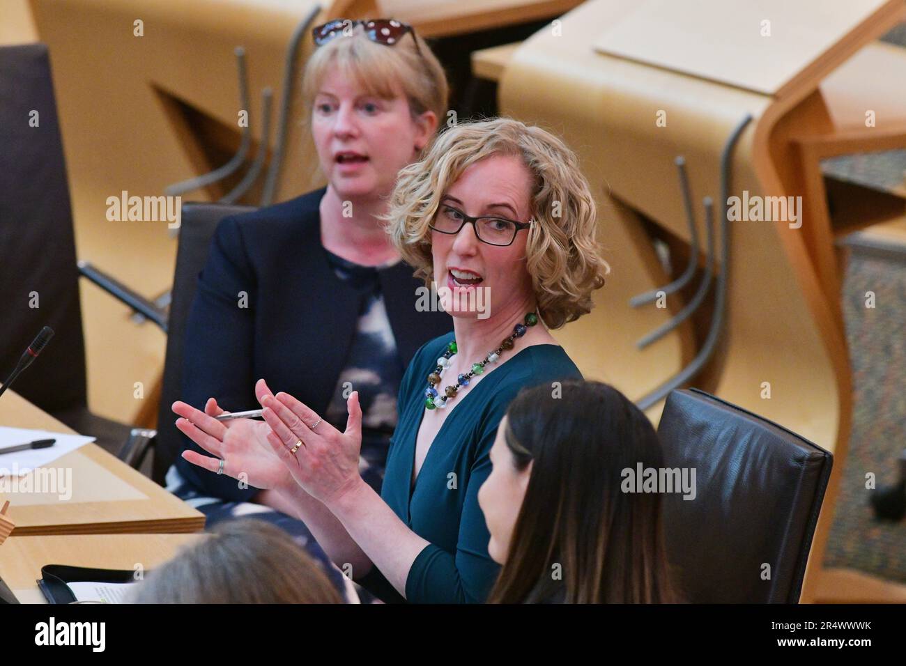 Edinburgh Scotland, UK 30 May 2023. Lorna Slater makes a statement on ...