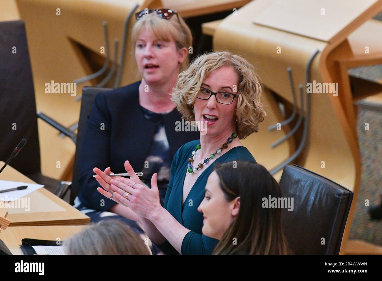 Edinburgh Scotland, UK 30 May 2023. Lorna Slater makes a statement on ...