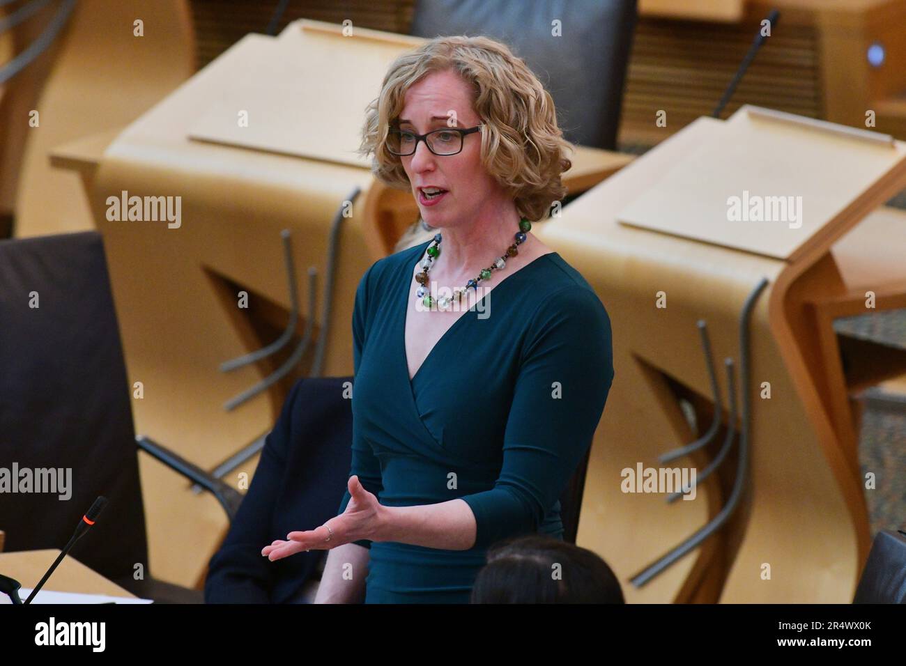 Edinburgh Scotland, UK 30 May 2023. Lorna Slater makes a statement on ...