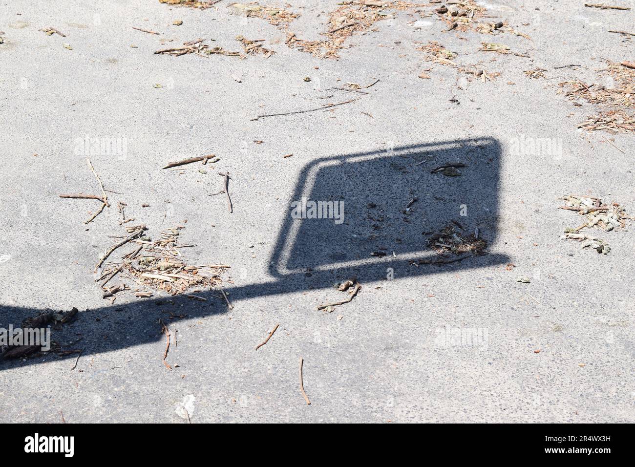 traffic sign shadow on concrete Stock Photo - Alamy