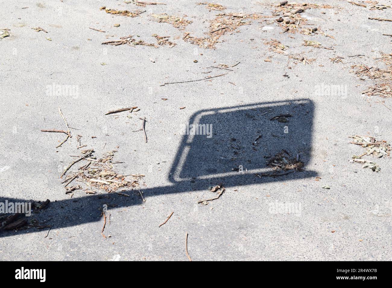 traffic sign shadow on concrete Stock Photo - Alamy