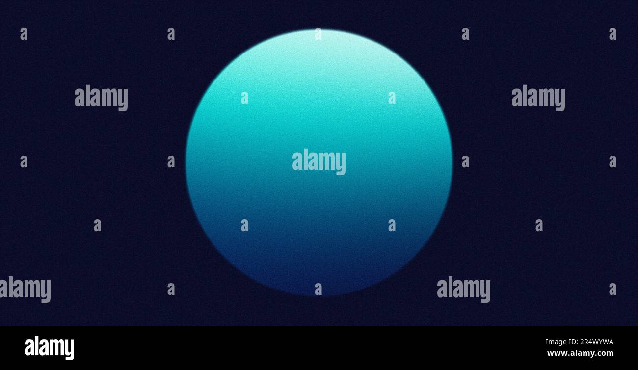 Blue white color gradient sphere moon rise on black background smooth ...