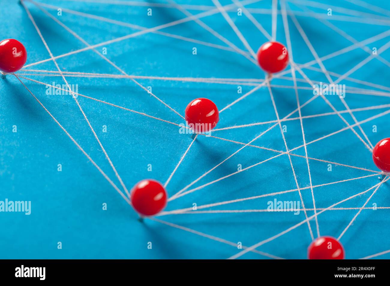 Network with pins Stock Photo - Alamy